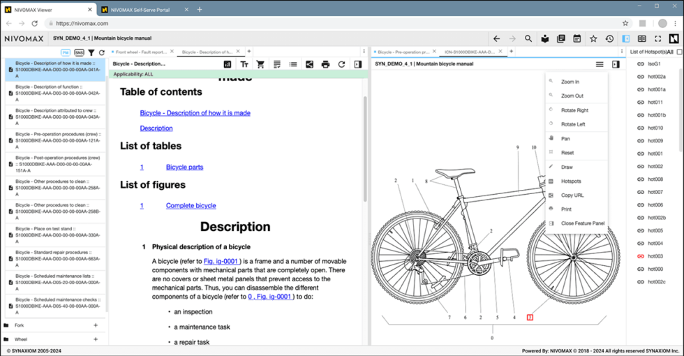 S1000D Viewer | NIVOMAX IETP / IETM Viewer